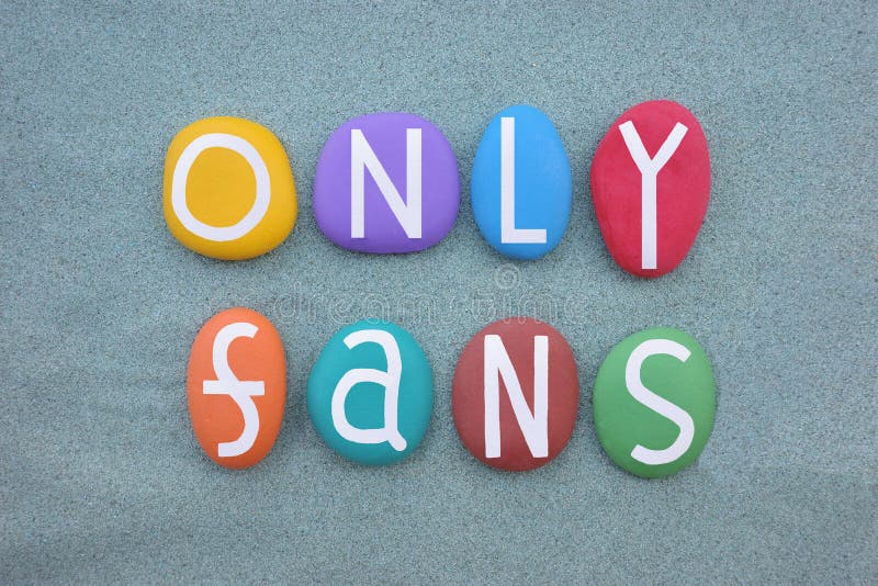 Only Fans, Creative Message Composed with Multi Colored Stone Letters ...