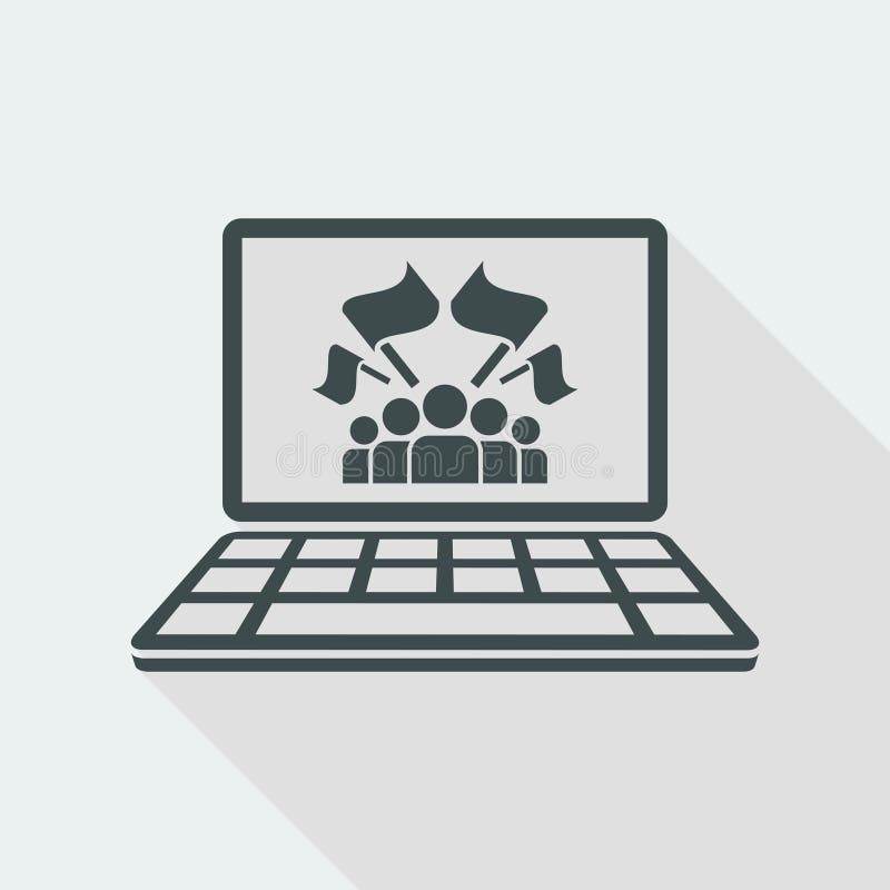 Fans crowd flat icon stock vector. Illustration of soccer - 117824466