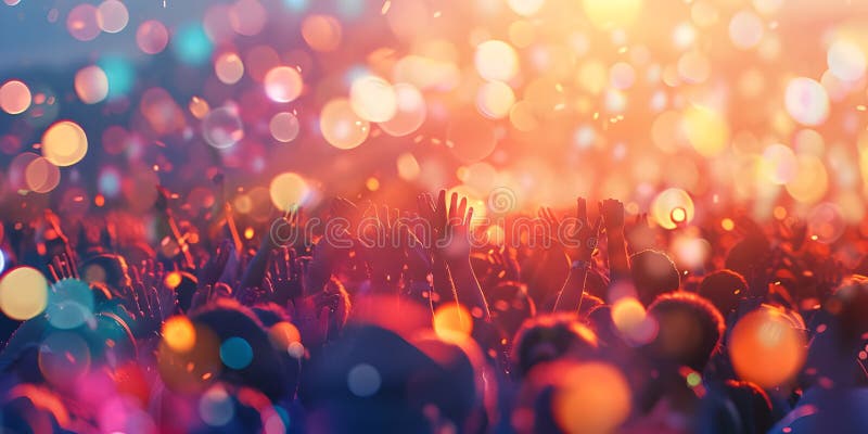 Fans Enjoying Live Concert: Energetic Background, Dynamic Concert Crowd ...