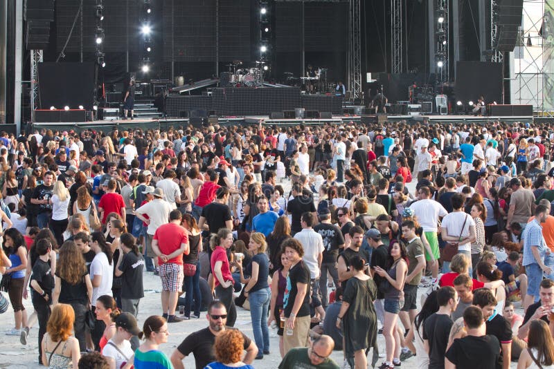 Two Rock Fans at Tuborg Green Fest Editorial Stock Image - Image of ...