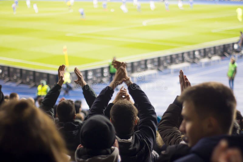 Fans at the Stadium Support Their Team Editorial Stock Photo - Image of ...