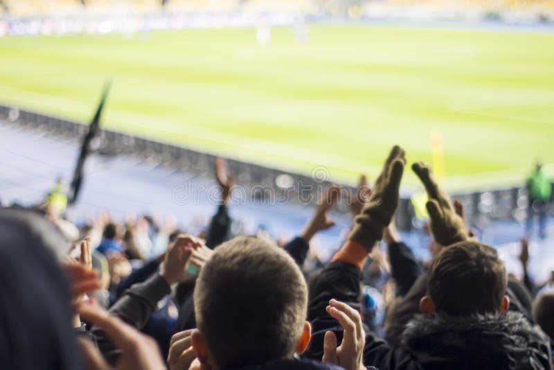 Fans at the Stadium Support Their Team Editorial Photography - Image of ...