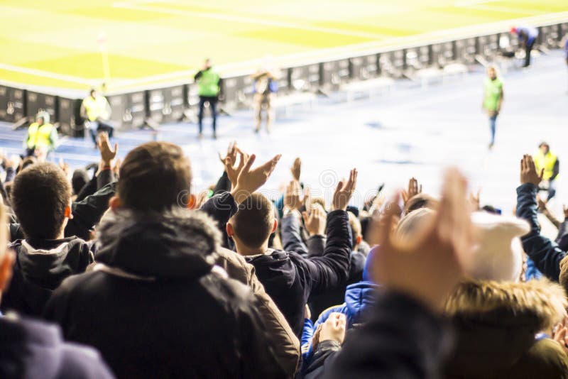 Fans at the Stadium Support Their Team Editorial Photography - Image of ...