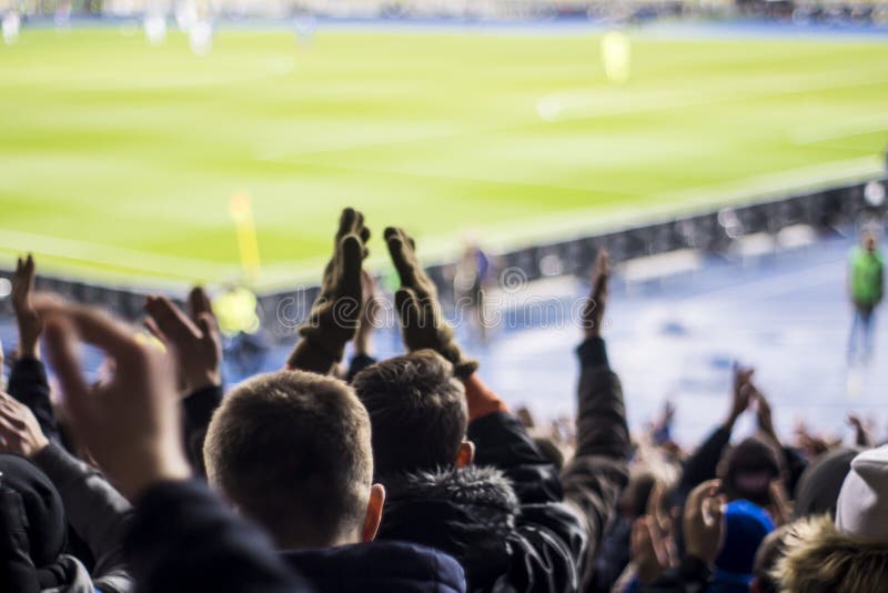 Fans at the Stadium Support Their Team Editorial Image - Image of ...
