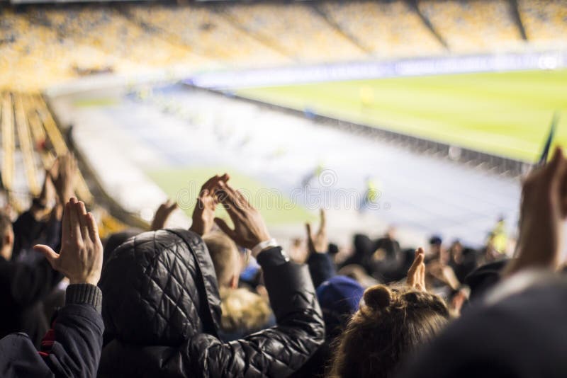 Fans at the Stadium Support Their Team Editorial Stock Image - Image of ...