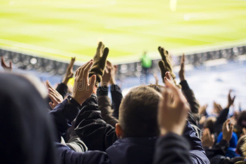 Fans at the Stadium Support Their Team Editorial Stock Image - Image of ...