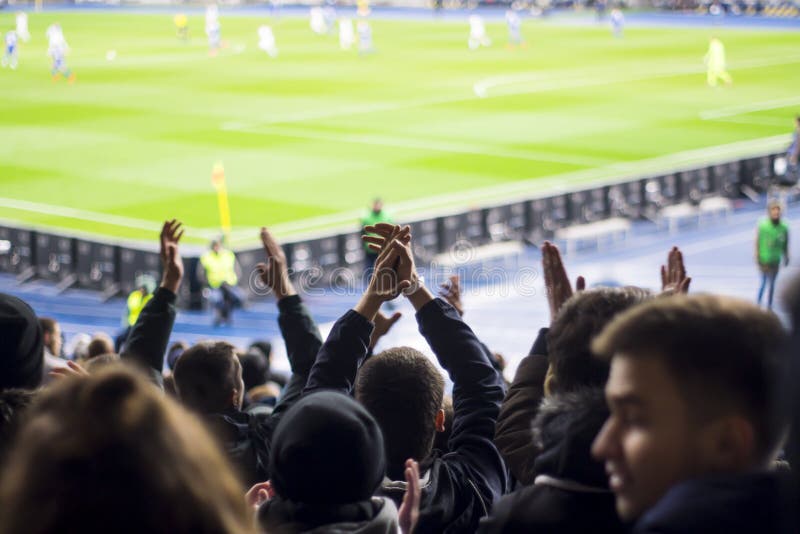 Fans at the Stadium Support Their Team Editorial Stock Photo - Image of ...