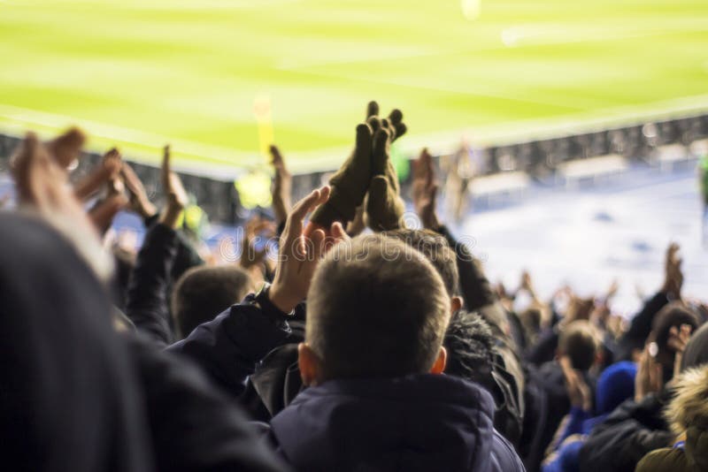 Fans at the Stadium Support Their Team Editorial Photography - Image of ...