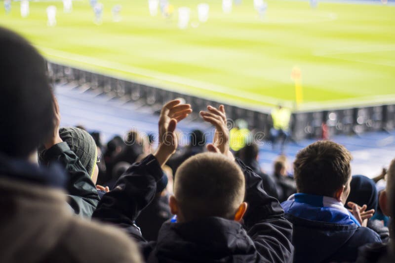 Fans at the Stadium Support Their Team Editorial Stock Image - Image of ...