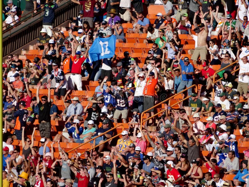 Fans in the Stands Do the Wave during the ProBowl Game at Aloha ...