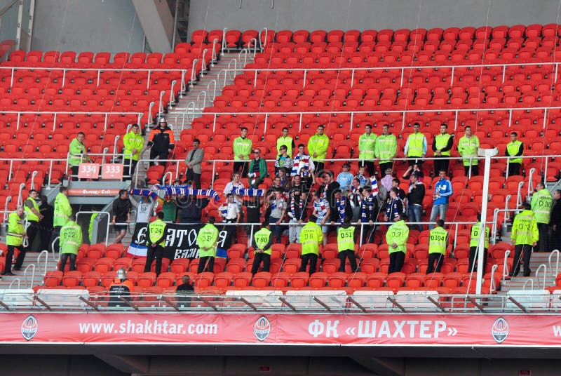 Fans of the Team at the Tavriya Editorial Stock Image - Image of hands ...