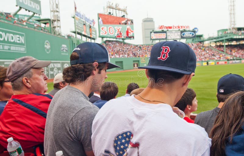 Fans watch a Red Sox game editorial stock image. Image of years - 25364584
