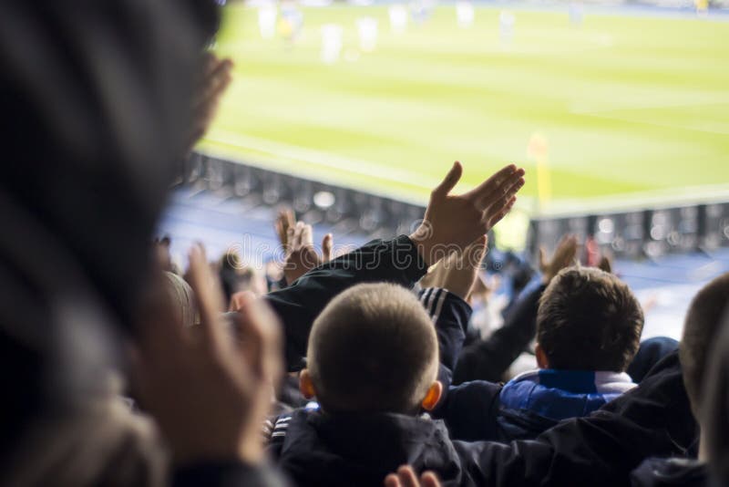 Fans Who Clap Their Hands at the Stadium Editorial Image - Image of ...