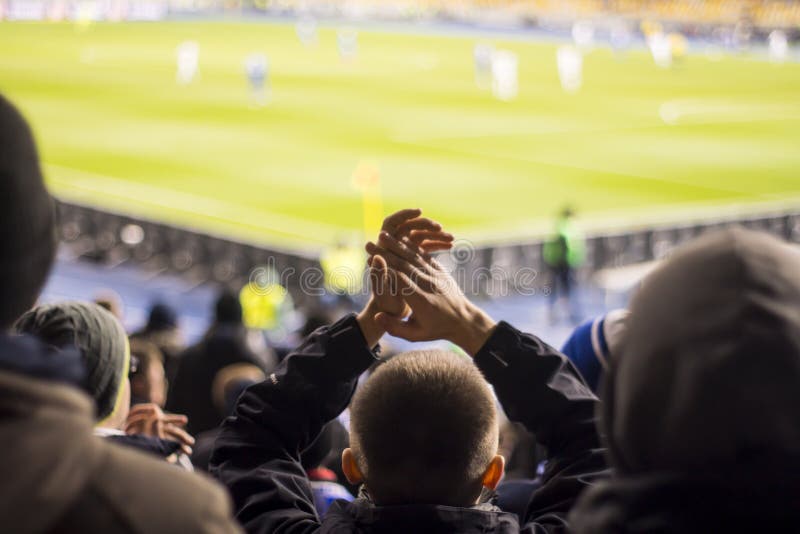 Fans Who Clap Their Hands at the Stadium Editorial Stock Photo - Image ...