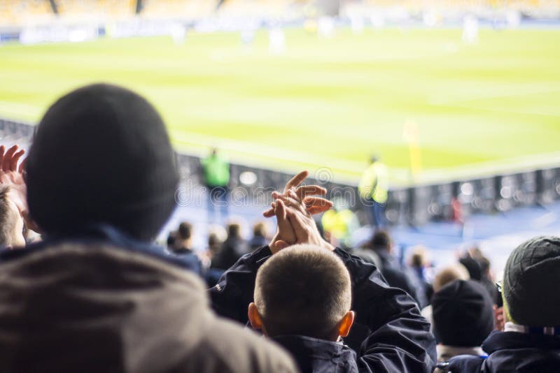 Fans Who Clap Their Hands at the Stadium Editorial Photo - Image of ...