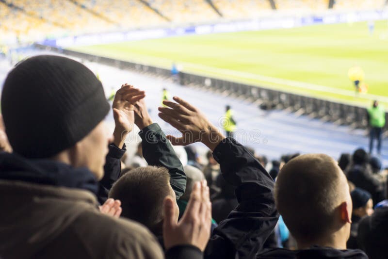 Fans Who Clap Their Hands at the Stadium Editorial Photography - Image ...