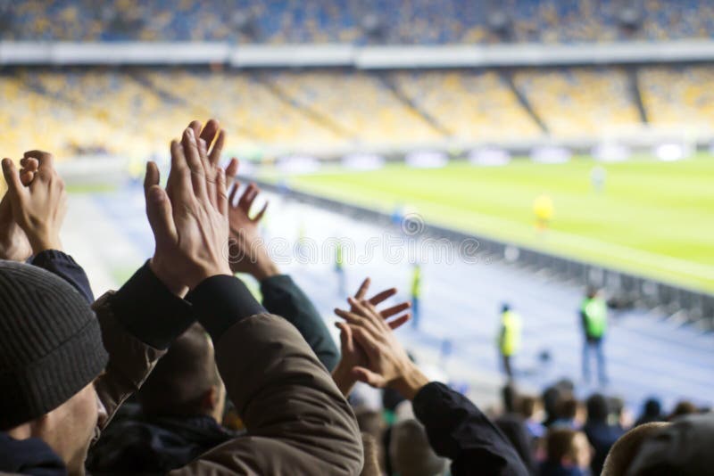 Fans Who Clap Their Hands at the Stadium Editorial Stock Image - Image ...