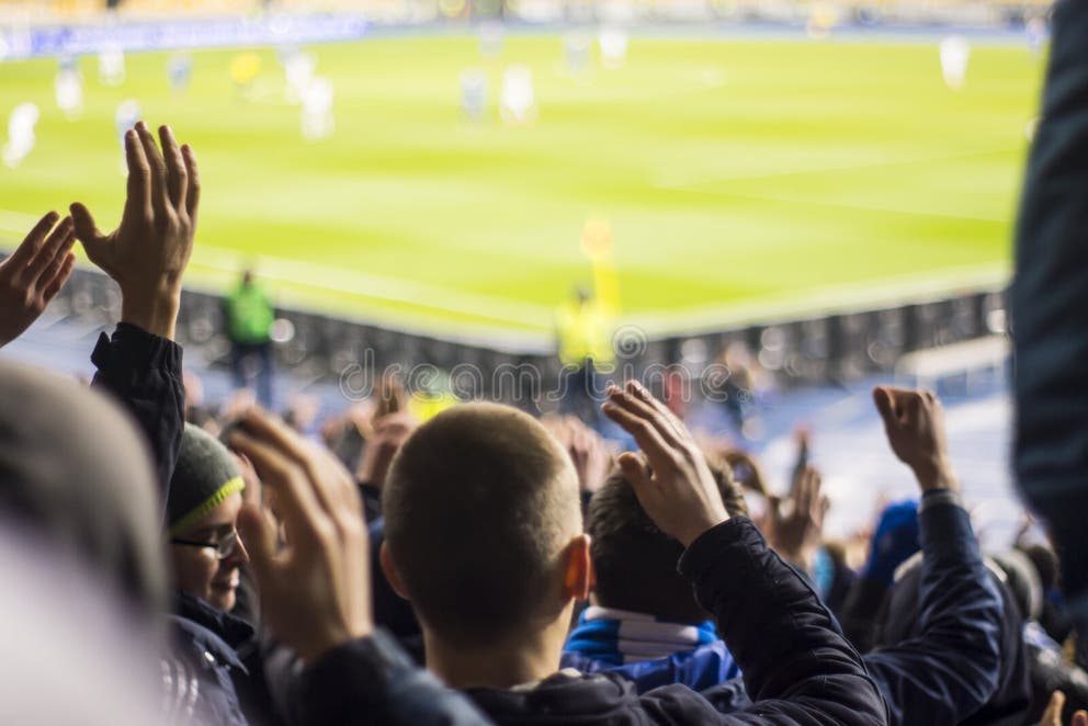 Fans Who Clap Their Hands at the Stadium Editorial Stock Photo - Image ...