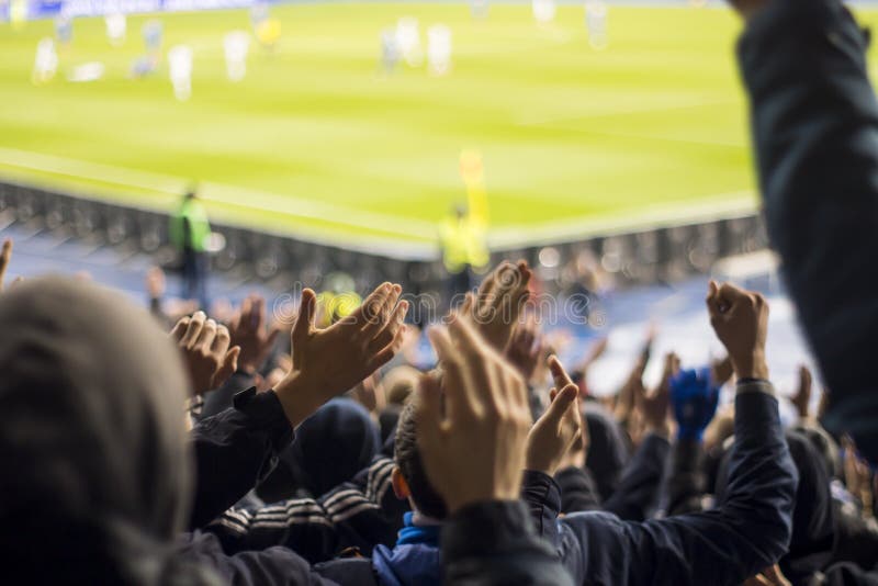 Fans Who Clap Their Hands at the Stadium Editorial Image - Image of ...