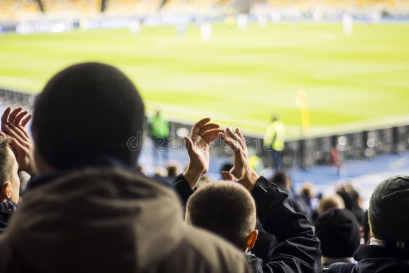 Fans Who Clap Their Hands at the Stadium Editorial Photo - Image of ...