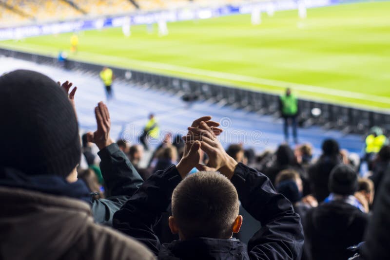 Fans Who Clap Their Hands at the Stadium Editorial Stock Image - Image ...