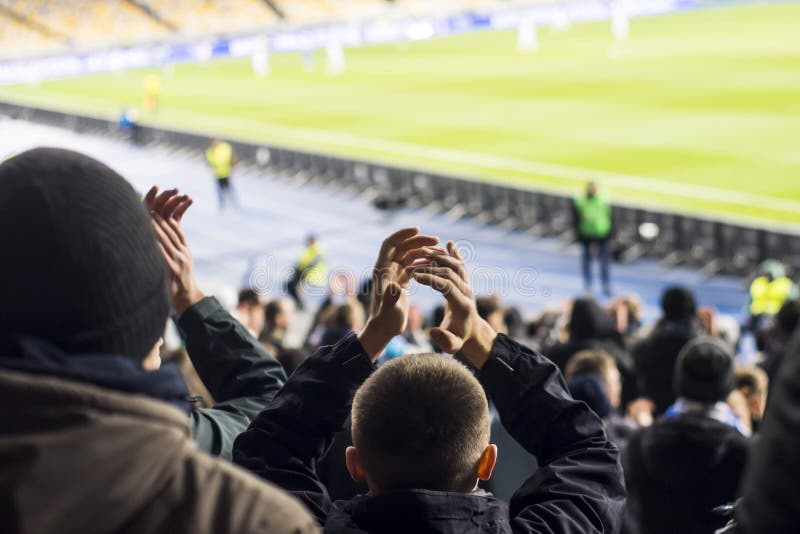 Fans Who Clap Their Hands at the Stadium Editorial Stock Photo - Image ...