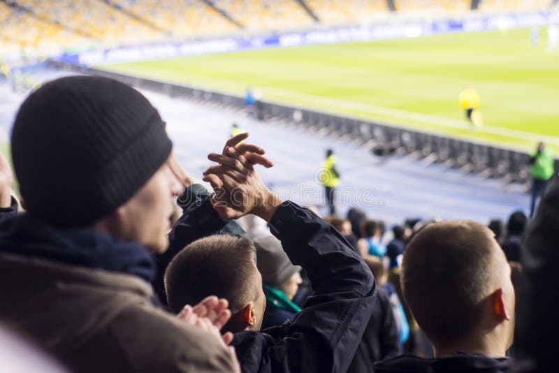 Fans Who Clap Their Hands at the Stadium Editorial Stock Photo - Image ...