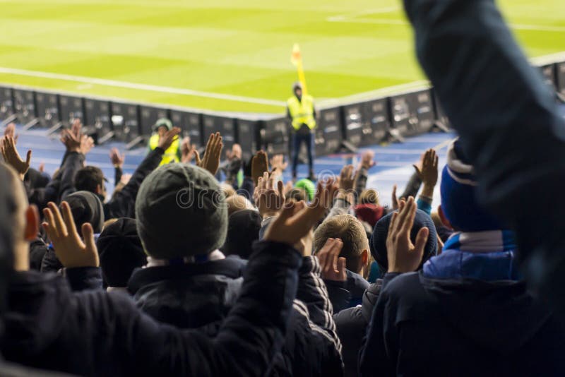 Fans Who Clap Their Hands at the Stadium Editorial Image - Image of ...