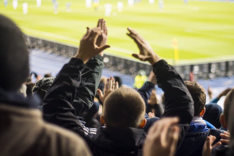 Fans Who Clap Their Hands at the Stadium Editorial Stock Photo - Image ...