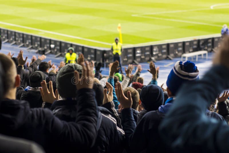 Fans Who Clap Their Hands at the Stadium Editorial Stock Image - Image ...