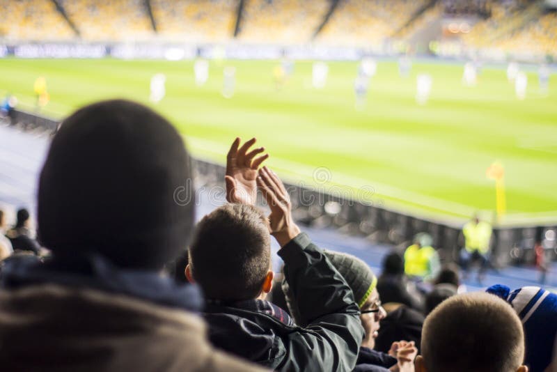 Fans Who Clap Their Hands at the Stadium Editorial Photography - Image ...