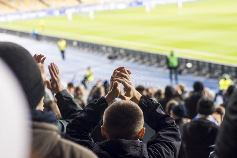 Fans Who Clap Their Hands at the Stadium Editorial Stock Photo - Image ...