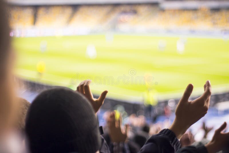 Fans Who Clap Their Hands at the Stadium Editorial Image - Image of ...