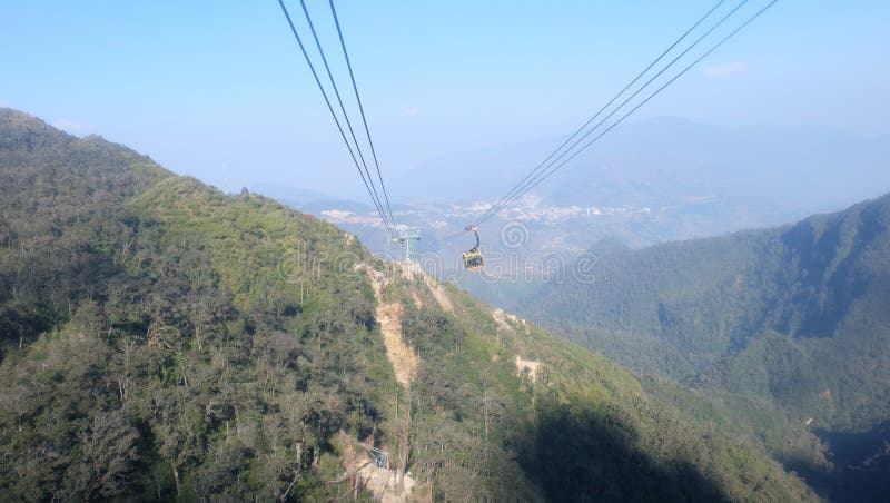 Fansipan Legend Cable Car Ride. Stock Image - Image of legend, sapa ...