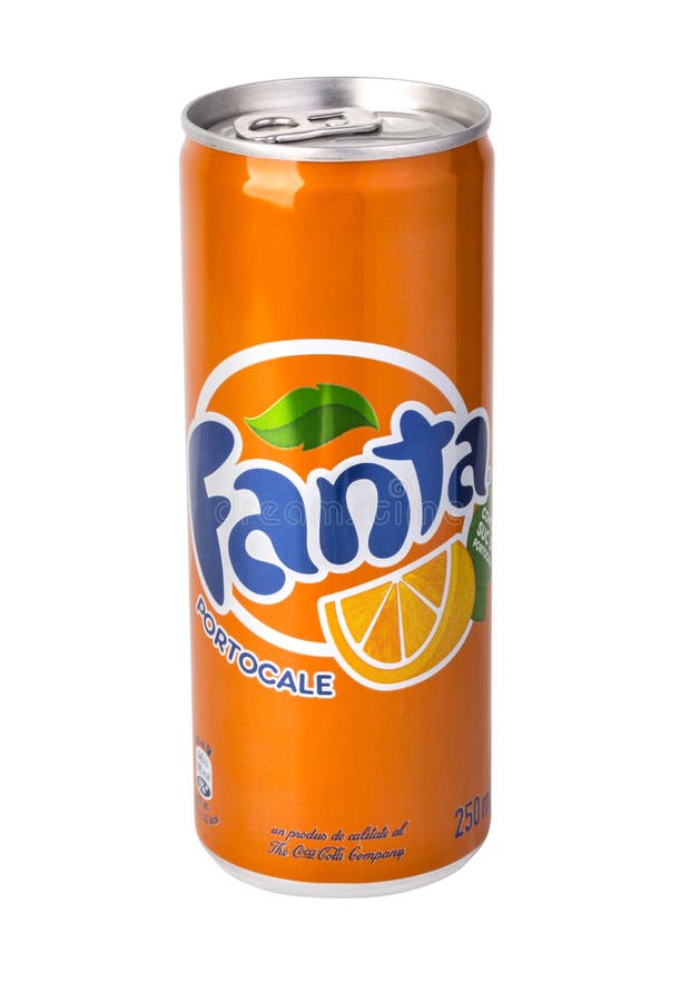 Fanta Can Isolated on White Background Editorial Photo - Image of ...