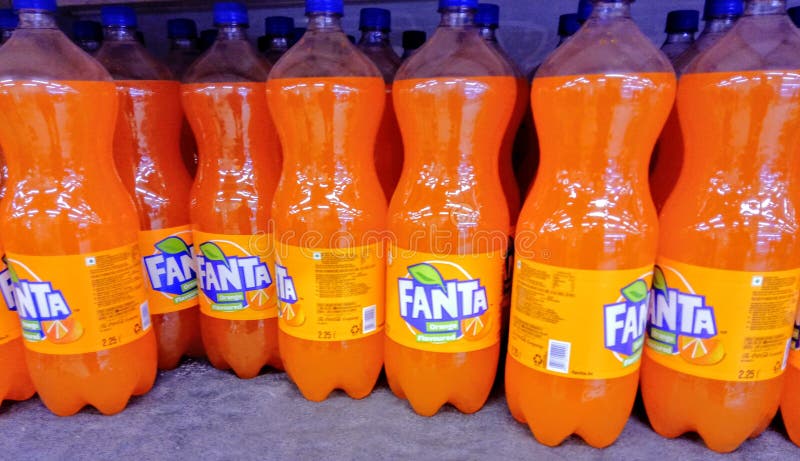 Fanta Coldrinks 2 Litters Bottles in Grocery Mart Editorial Photography ...