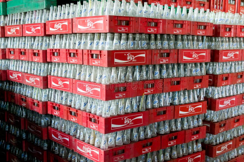 Fanta Glass Bottle with Coca Cola Red Crate Editorial Photography ...
