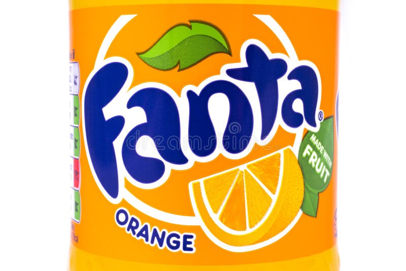 Fanta Orange Label imagen de archivo editorial. Imagen de insignia ...