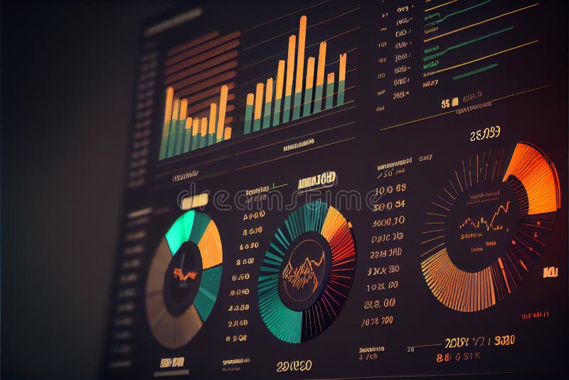 Fantastic Abstract Background with Different Elements of the HUD ...