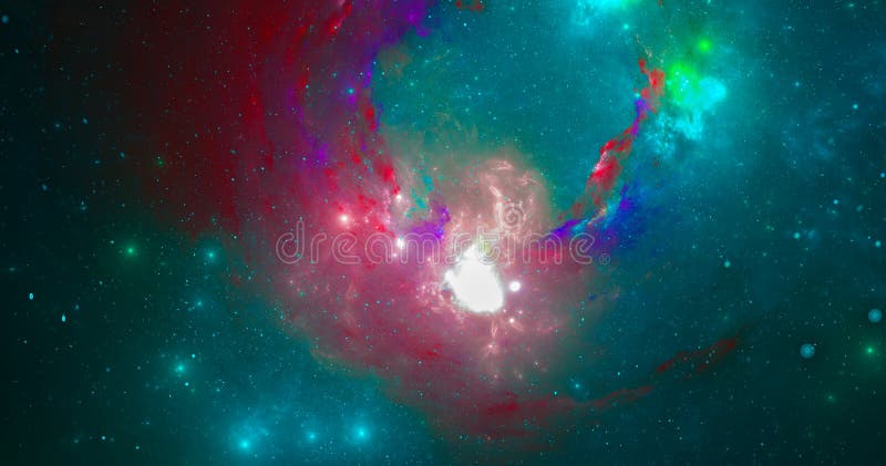 Fantastic Abstract Background from Stars and Galactic in Space. Fractal ...