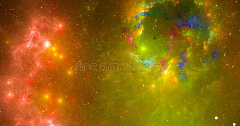 Fantastic Abstract Background from Stars and Galactic in Space. Fractal ...