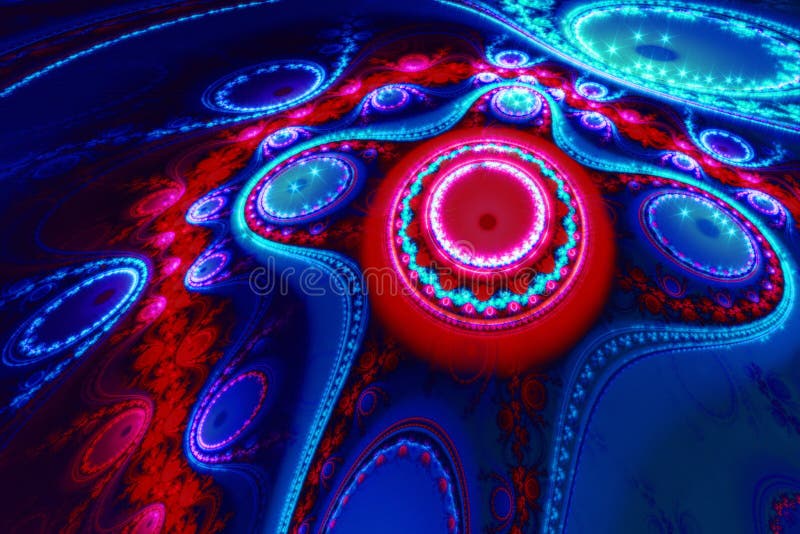 Fantastic Abstract Pattern Resembling Alien Flower Stock Illustration ...