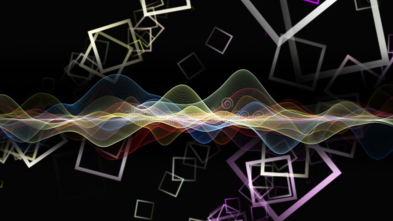 Fantastic Animation with Particle Wave Object in Motion, 4096x2304 Loop ...