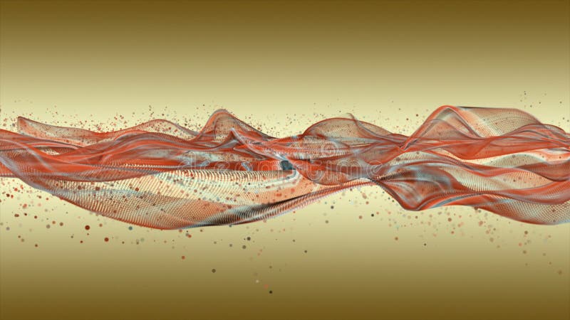 Fantastic Animation with Particle Wave Object in Slow Motion and Space ...