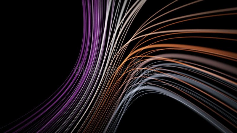 Fantastic Animation with Stripe Object in Motion, Loop HD 1080p Stock ...