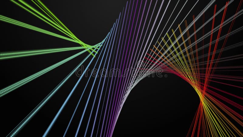 Fantastic Animation with Stripe Wave Object in Slow Motion, 4096x2304 ...