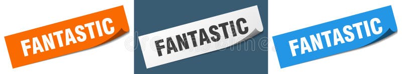 Fantastic Banner. Fantastic Speech Bubble Label Set. Stock Vector ...