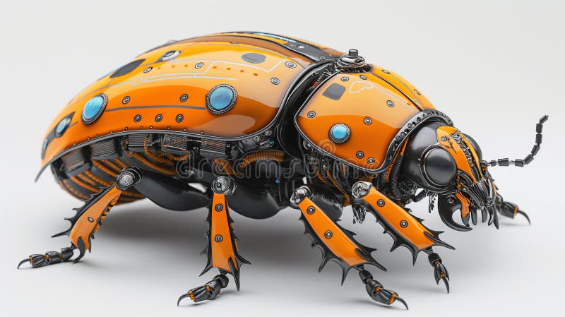 Fantastic Beetle Robot. stock illustration. Illustration of racing ...