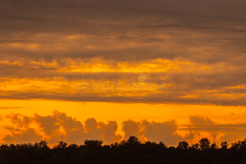 Fantastic Bright Sky at Sunset of the Day Stock Photo - Image of ...