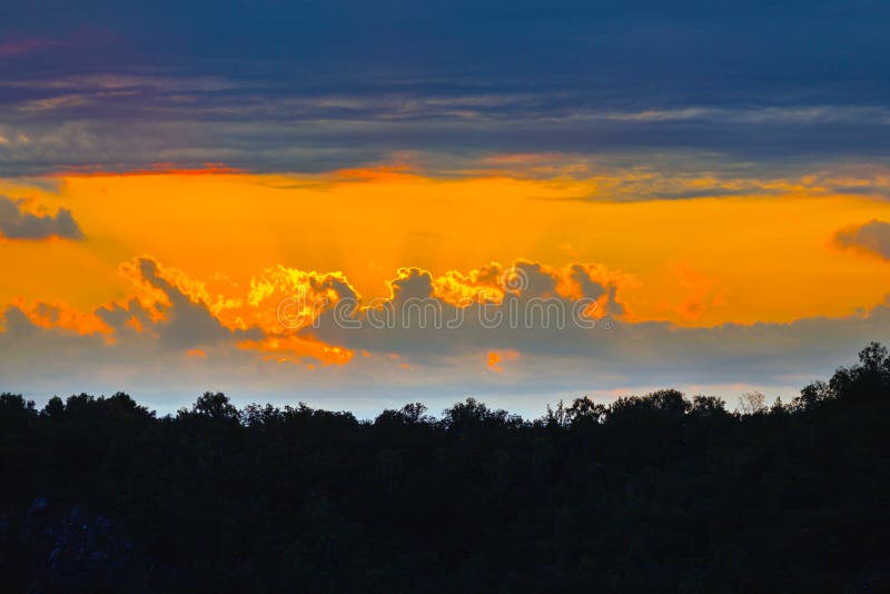 Fantastic Bright Sky at Sunset of the Day Stock Photo - Image of orange ...